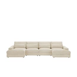 M&ouml;bel Kraft Wohnlandschaft Branna creme Ma&szlig;e (cm): B: 412 H: 88 T: 164.0 &raquo; M&ouml;bel Kraft