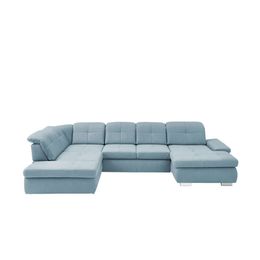 Kollektion Kraft Wohnlandschaft aus Mikrofaser Affair blau Ma&szlig;e (cm): B: 371 H: 100 T: 260.0 &raquo; M&ouml;bel Kraft