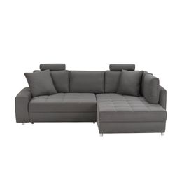 bobb Ecksofa mit Schlaffunktion Arissa de Luxe grau Ma&szlig;e (cm): B: 265 H: 84 T: 209.0 &raquo; M&ouml;bel Kraft
