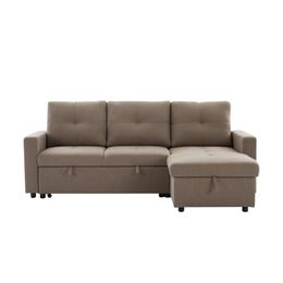 M&ouml;bel Kraft Ecksofa Katalina braun Ma&szlig;e (cm): B: 217 H: 87 T: 132.0 &raquo; M&ouml;bel Kraft