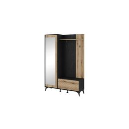 M&ouml;bel Kraft Garderobe holzfarben Ma&szlig;e (cm): B: 134 H: 197 &raquo; M&ouml;bel Kraft