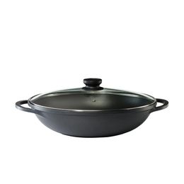 KHG Wok schwarz Aluminium-Guss Ma&szlig;e (cm): H: 9 &Oslash;: 36.0 &raquo; M&ouml;bel Kraft