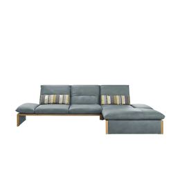 Koinor Leder-Ecksofa mit Massivholzrahmen aus Wildeiche Humfrey blau Ma&szlig;e (cm): B: 314 H: 93 T: 159.0 &raquo; M&ouml;bel Kraft
