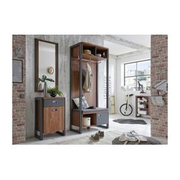 M&ouml;bel Kraft Garderobe braun Ma&szlig;e (cm): B: 155 H: 202 T: 45.0 &raquo; M&ouml;bel Kraft