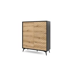 M&ouml;bel Kraft Highboard schwarz Ma&szlig;e (cm): B: 104 H: 119 &raquo; M&ouml;bel Kraft