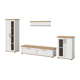 M&ouml;bel Kraft Wohnkombination holzfarben Ma&szlig;e (cm): B: 316 H: 161 &raquo; M&ouml;bel Kraft