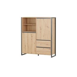 M&ouml;bel Kraft Higboard holzfarben Ma&szlig;e (cm): B: 120 H: 140 T: 40.0 &raquo; M&ouml;bel Kraft