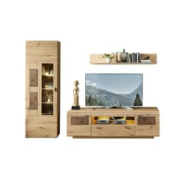 Primo Wohnkombination Madera II holzfarben Ma&szlig;e (cm): B: 255 H: 201 T: 47.0 &raquo; M&ouml;bel Kraft