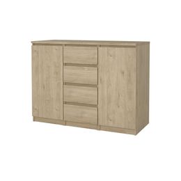 M&ouml;bel Kraft Sideboard holzfarben Ma&szlig;e (cm): B: 120,8 H: 90,7 T: 50.0 &raquo; M&ouml;bel Kraft