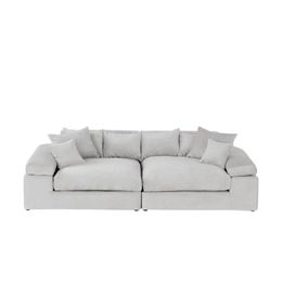 Smart Big Sofa im modernem Cord Lianea grau Ma&szlig;e (cm): B: 260 H: 86 T: 133.0 &raquo; M&ouml;bel Kraft