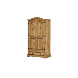 M&ouml;bel Kraft Kleiderschrank 2-t&uuml;rig holzfarben Ma&szlig;e (cm): B: 100 H: 193 T: 58.0 &raquo; M&ouml;bel Kraft