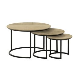 Primo Couchtisch 3er Set Dover holzfarben Ma&szlig;e (cm): H: 50,5 &Oslash;: 80.0 &raquo; M&ouml;bel Kraft