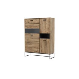 Primo Vitrine New York holzfarben Ma&szlig;e (cm): B: 110 H: 148 T: 38.0 &raquo; M&ouml;bel Kraft