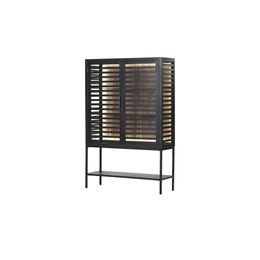 M&ouml;bel Kraft Vitrine schwarz Ma&szlig;e (cm): B: 120 H: 180 T: 43.0 &raquo; M&ouml;bel Kraft