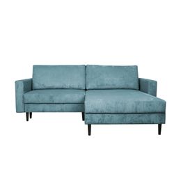 Primo Ecksofa trendiger Cordstoff Livorno blau Ma&szlig;e (cm): B: 221 H: 105 T: 153.0 &raquo; M&ouml;bel Kraft