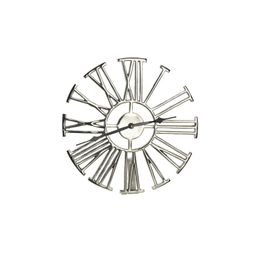 HOME STORY Wanduhr silber Aluminium Ma&szlig;e (cm): H: 1 &Oslash;: 41.0 &raquo; M&ouml;bel Kraft