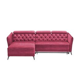 Smart Ecksofa mit Kopfteilverstellung Kavita rot Ma&szlig;e (cm): B: 254 H: 85 T: 199.0 &raquo; M&ouml;bel Kraft