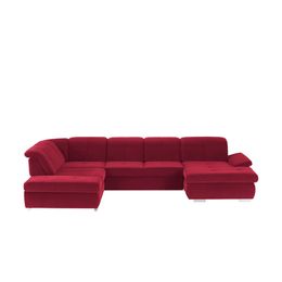 Kollektion Kraft Wohnlandschaft Mikrofaser rot Ma&szlig;e (cm): B: 371 H: 100 T: 260.0 &raquo; M&ouml;bel Kraft