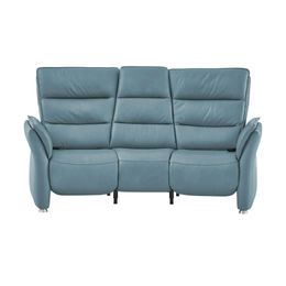 Hukla Trapezsofa Echtleder Corina blau Ma&szlig;e (cm): B: 202 H: 112 T: 120.0 &raquo; M&ouml;bel Kraft