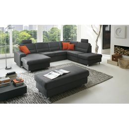 Kollektion Kraft Wohnlandschaft Steel Marc grau Ma&szlig;e (cm): B: 311 H: 85 T: 234.0 &raquo; M&ouml;bel Kraft