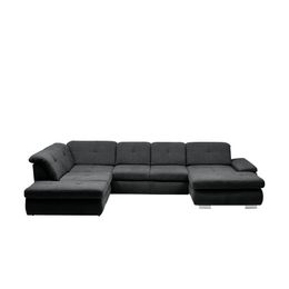 Kollektion Kraft Wohnlandschaft Flachgewebe Affair schwarz Ma&szlig;e (cm): B: 371 H: 100 T: 260.0 &raquo; M&ouml;bel Kraft