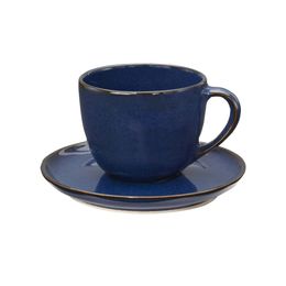 Asa SELECTION Cappuccinotasse mit Unterteller blau Ma&szlig;e (cm): H: 7,5 &Oslash;: 9.0 &raquo; M&ouml;bel Kraft
