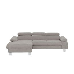 U.N.O uno Ecksofa aus Velours Micky grau Ma&szlig;e (cm): B: 166 H: 72 T: 244.0 &raquo; M&ouml;bel Kraft