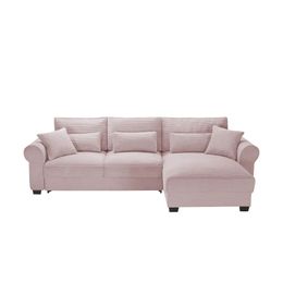 M&ouml;bel Kraft Ecksofa beidseitig montierbar Angelina gro&szlig; rosa/pink Ma&szlig;e (cm): B: 318 H: 92 T: 197.0 &raquo; M&ouml;bel Kraft