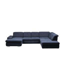 Kollektion Kraft Wohnlandschaft Flachgewebe Affair blau Ma&szlig;e (cm): B: 371 H: 100 T: 260.0 &raquo; M&ouml;bel Kraft