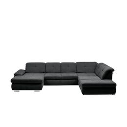 Kollektion Kraft Wohnlandschaft Flachgewebe Affair schwarz Ma&szlig;e (cm): B: 371 H: 100 T: 260.0 &raquo; M&ouml;bel Kraft