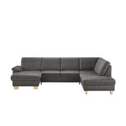 Kollektion Kraft Wohnlandschaft Kunstleder Samu grau Ma&szlig;e (cm): B: 316 H: 90 T: 235.0 &raquo; M&ouml;bel Kraft