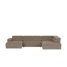 Twist Wohnlandschaft aus Mikrofaser Campo braun Ma&szlig;e (cm): B: 374 H: 101 T: 220.0 &raquo; M&ouml;bel Kraft