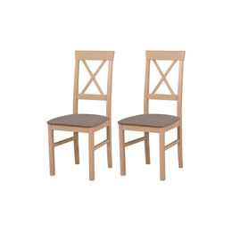 M&ouml;bel Kraft Esszimmerstuhl 2er-Set beige Ma&szlig;e (cm): B: 43 H: 94 &raquo; M&ouml;bel Kraft