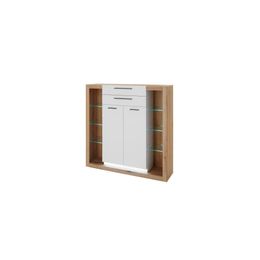 M&ouml;bel Kraft Highboard braun Ma&szlig;e (cm): B: 141 H: 139 T: 37.0 &raquo; M&ouml;bel Kraft