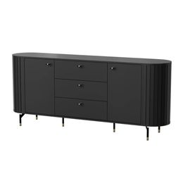 M&ouml;bel Kraft Sideboard schwarz Ma&szlig;e (cm): B: 190 H: 81 &raquo; M&ouml;bel Kraft