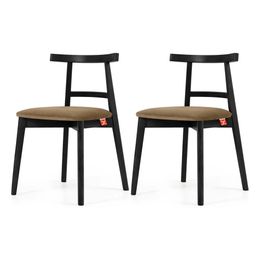 KONSIMO Holzstuhl 2er-Set beige Ma&szlig;e (cm): B: 47 H: 76 &raquo; M&ouml;bel Kraft