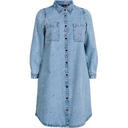 ZIZZI Kleid 'Jalena' Damen Gr&ouml;&szlig;e 62/64 blue denim Winterkleid
