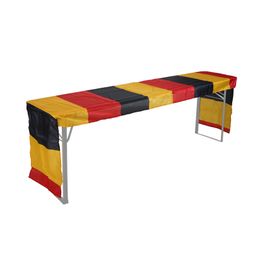 Tischdecke f&uuml;r Bierzeltgarnitur MCW-D19, Biertischhusse Tischhusse, Deutschland WM EM 360x73cm