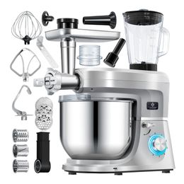 Kesser&reg; 3 in 1 Universal K&uuml;chenmaschine K-KM 3000 mit Fleischwolf Knetmaschine Multifuntionale R&uuml;hrmaschine 5,5L Sch&uuml;ssel mit 3 R&uuml;hrwerkzeuge 1,5L Entsafter Wurst Set Pasta & Pl&auml;tzchenformen