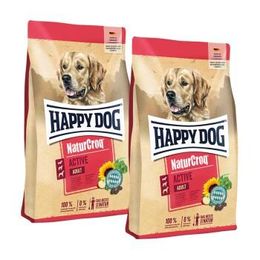 Happy Dog NaturCroq Trockenfutter Hund Adult, Active 2x15 kg