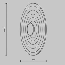 Maytoni LED-Wandleuchte Nami, wei&szlig;, &Oslash; 40 cm, Aluminium
