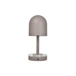 AYTM Akkuleuchte Luceo, taupe, Metall, 24 cm, dimmbar, IP44