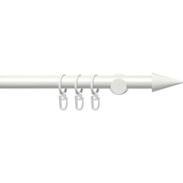 Gardinenstange Liedeco "Fertigstilgarnitur 20 mm Power Spitze" Gr. 1, wei&szlig;, L:120cm &Oslash;:20mm, Eisen, Gardinenstangen, Gardinenstange Komplett