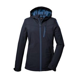 Softshelljacke Killtec "KOS 89 WMN SFTSHLL JCKT", Damen, Gr. 36, blau (navy), Oberseite: 100% Polyester;R&uuml;ckseite: 100% Polyester;Futter: 100% Polyester, Jacken Softshelljacke, Damen Softshelljacke: Wind-und wasserdicht, atmungsaktiv