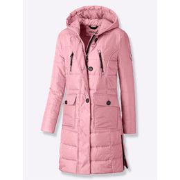 Steppmantel Casual Looks, Damen, Gr. 44, rosa (rosenquarz), 100% Polyester, unifarben, unifarben mit Farbeinsatz, unifarben mit Farbeins&auml;tzen, M&auml;ntel Steppmantel