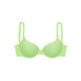 Lascana Schalen-BH ', T-Shirt-BH, B&uuml;gel-BH, Ela - perfect basic' maigr&uuml;n Gr. 70F. Mit Schleife. Mit B&uuml;gel
