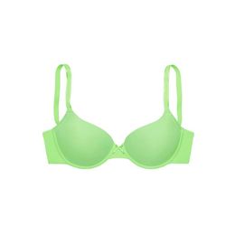 Lascana Schalen-BH ', T-Shirt-BH, B&uuml;gel-BH, Ela - perfect basic' maigr&uuml;n Gr. 70B. Mit Schleife. Mit B&uuml;gel