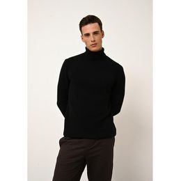 Just Cashmere Kaschmir-Rollkragenpullover "Sacha" in Schwarz - 64% | Gr&ouml;&szlig;e M | Herren-plussize