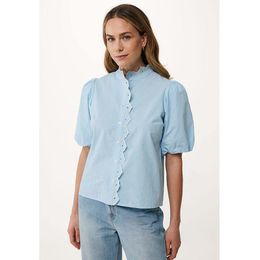 Mexx Bluse in Hellblau/ Wei&szlig; - 68% | Gr&ouml;&szlig;e 36 | Damen-blusen