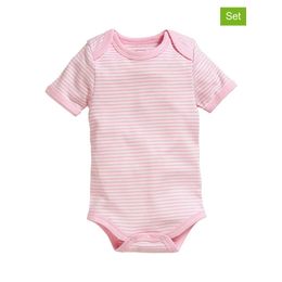 Playshoes 2er-Set: Bodys in Rosa/ Wei&szlig; - 53% | Gr&ouml;&szlig;e 86/92 | Baby-bodys